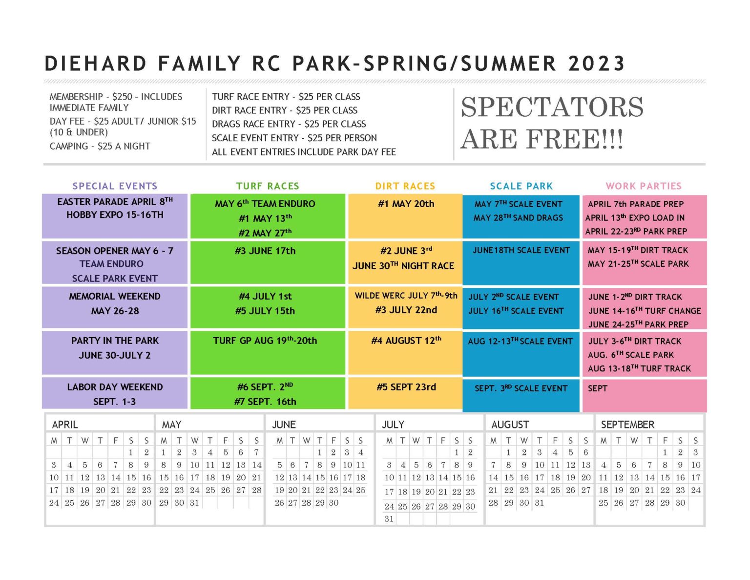 Calendar | DieHard RC